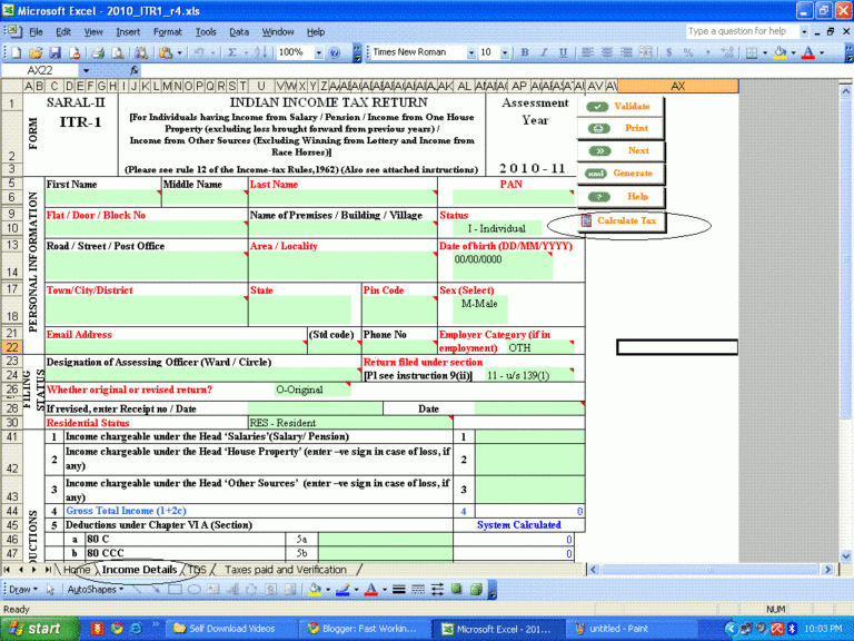Tax Calculator Excel Spreadsheet — db-excel.com