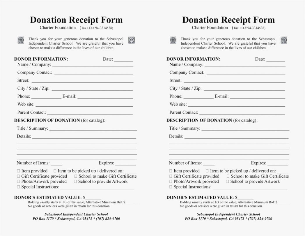 Tax Donation Spreadsheet Throughout Salvation Army Receipt Free 