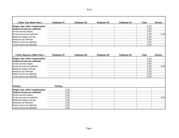 Tax Spreadsheet Template — db-excel.com