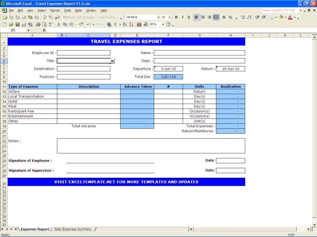 Trip Expenses Spreadsheet For Travel Expense Spreadsheet Aljererlotgd