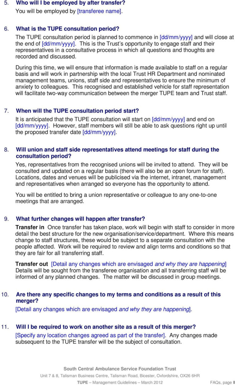 Tupe Due Diligence Spreadsheet — db-excel.com