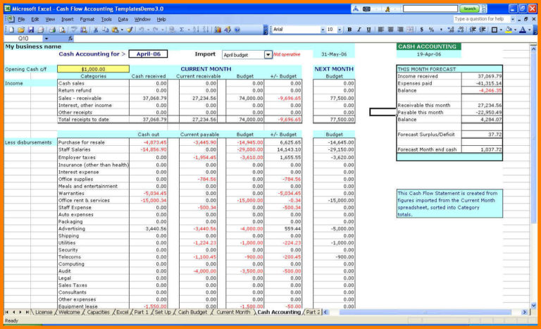 Vat Return Spreadsheet with regard to Accounting Spreadsheets Free ...