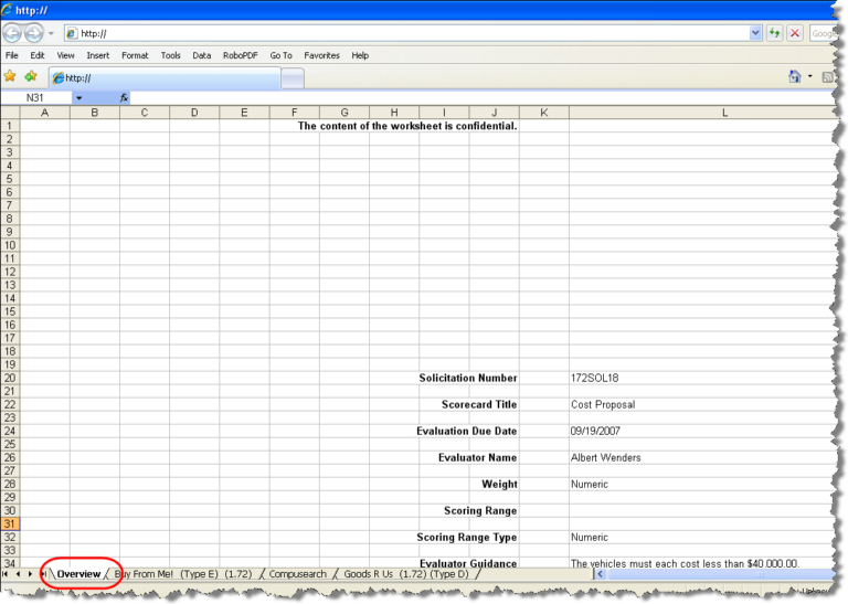 Vendor Spreadsheet in Exporting The Go / No Go Vendor Scorecard To An ...