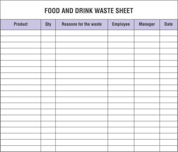 Waste Inventory Spreadsheet — db-excel.com
