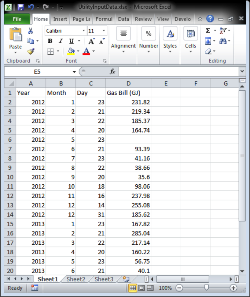 Weather Forecast Excel Spreadsheet within Heatspring Magazine – How To Normalize Energy ...