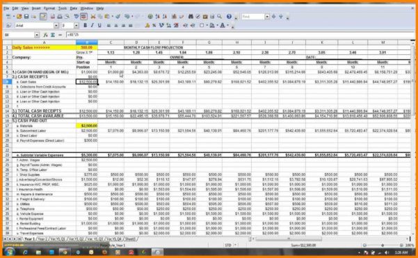 Weekly Cash Flow Forecast Spreadsheet — db-excel.com