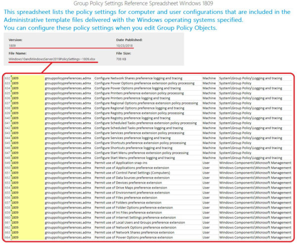 Windows 10 Group Policy Settings Spreadsheet — db-excel.com