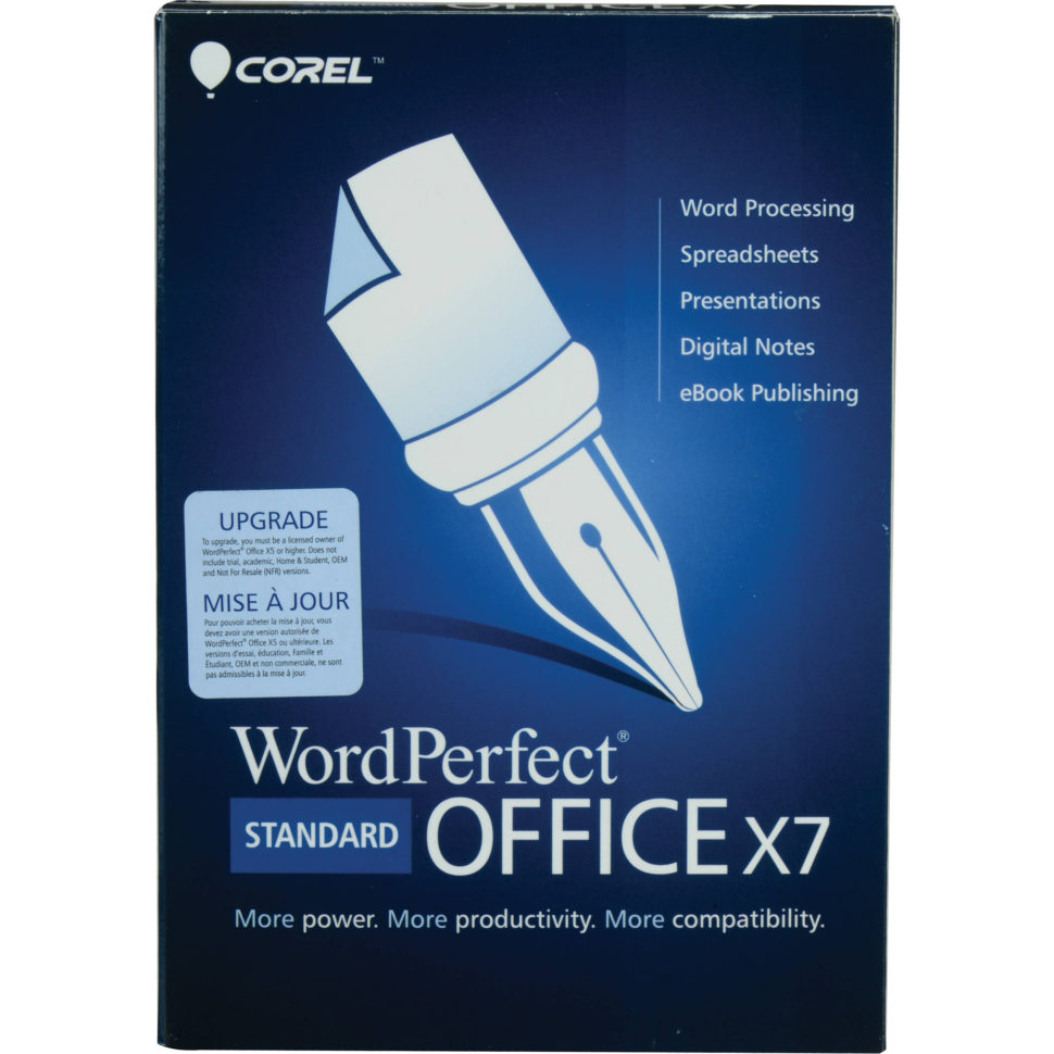 Wordperfect Spreadsheet for Corel Wordperfect Office X7 Standard Edition Wpox7Stdenmbug Bh — db ...