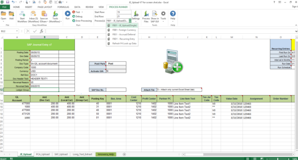 Workflow Spreadsheet Template intended for Create Form In Excel To Input Data Innowera Easy ...