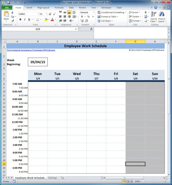 Working With Excel Spreadsheets in Free Employee Training Schedule ...