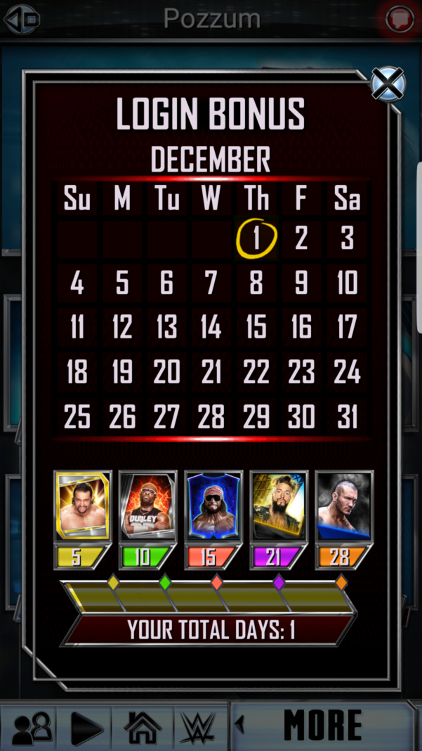 Wwe Supercard Stats Spreadsheet inside Log In Rewards: December 2016 ...
