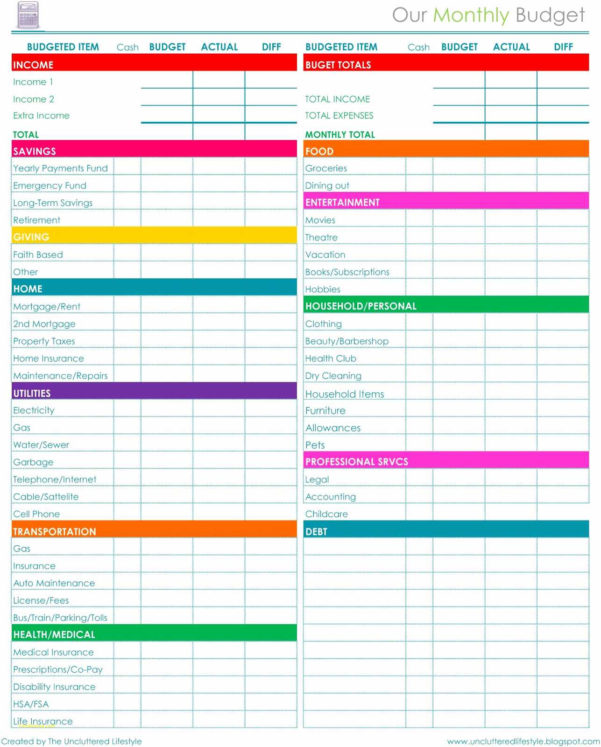 Yearly Budget Spreadsheet Within Monthly And Yearly Budget Spreadsheet 