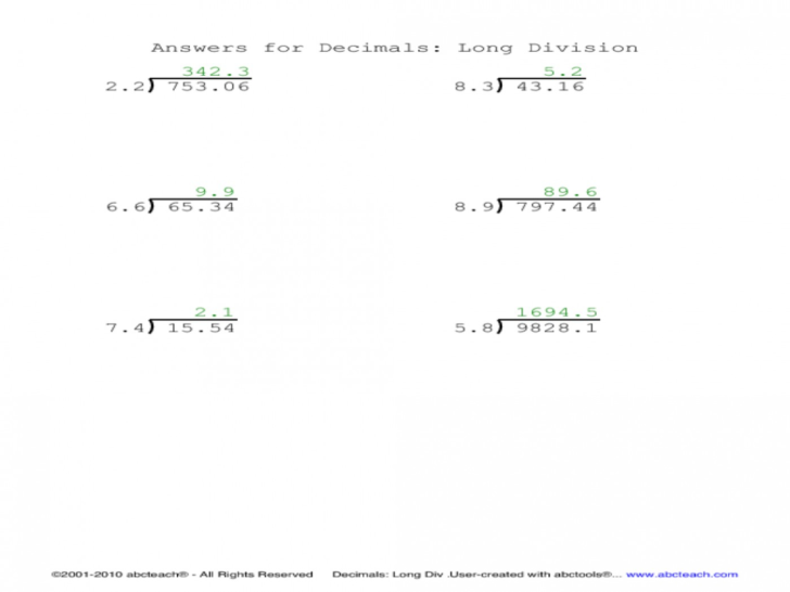 012 Worksheet Long Division With Decimals Decimal Worksheets — db-excel.com