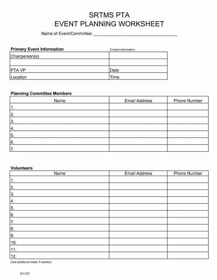 Event Planning Worksheet — db-excel.com