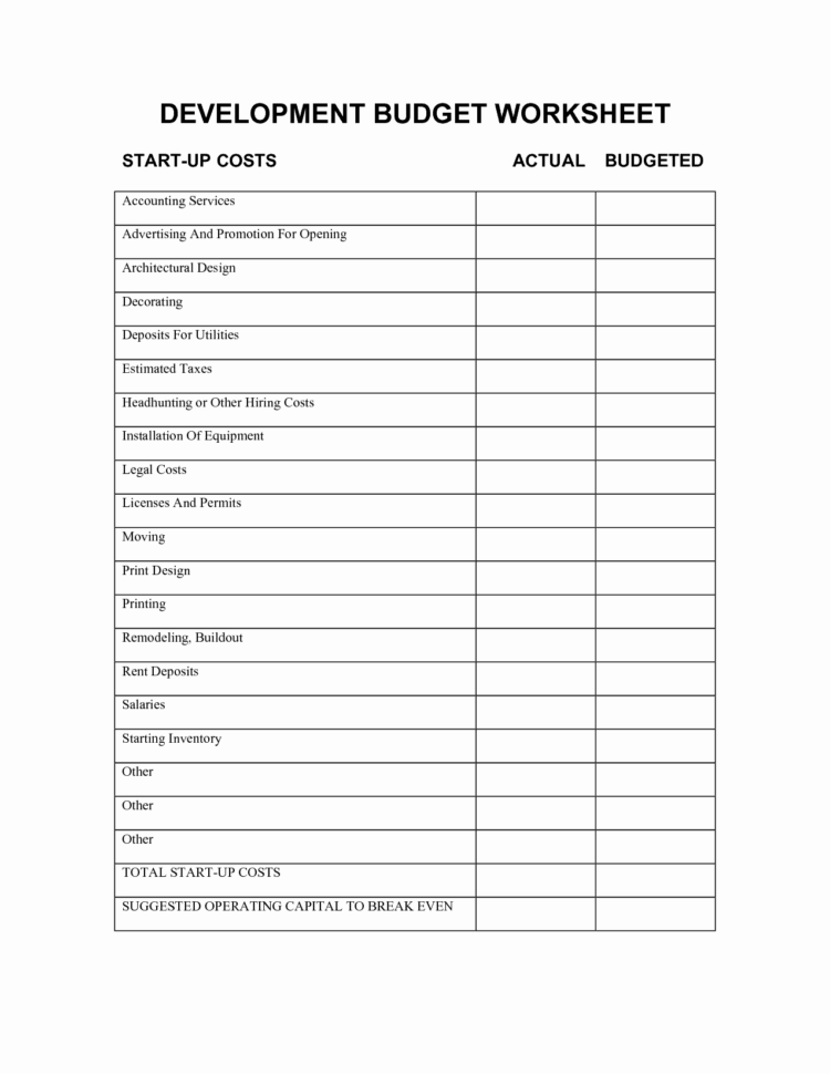 Business Start Up Costs Worksheet — db-excel.com