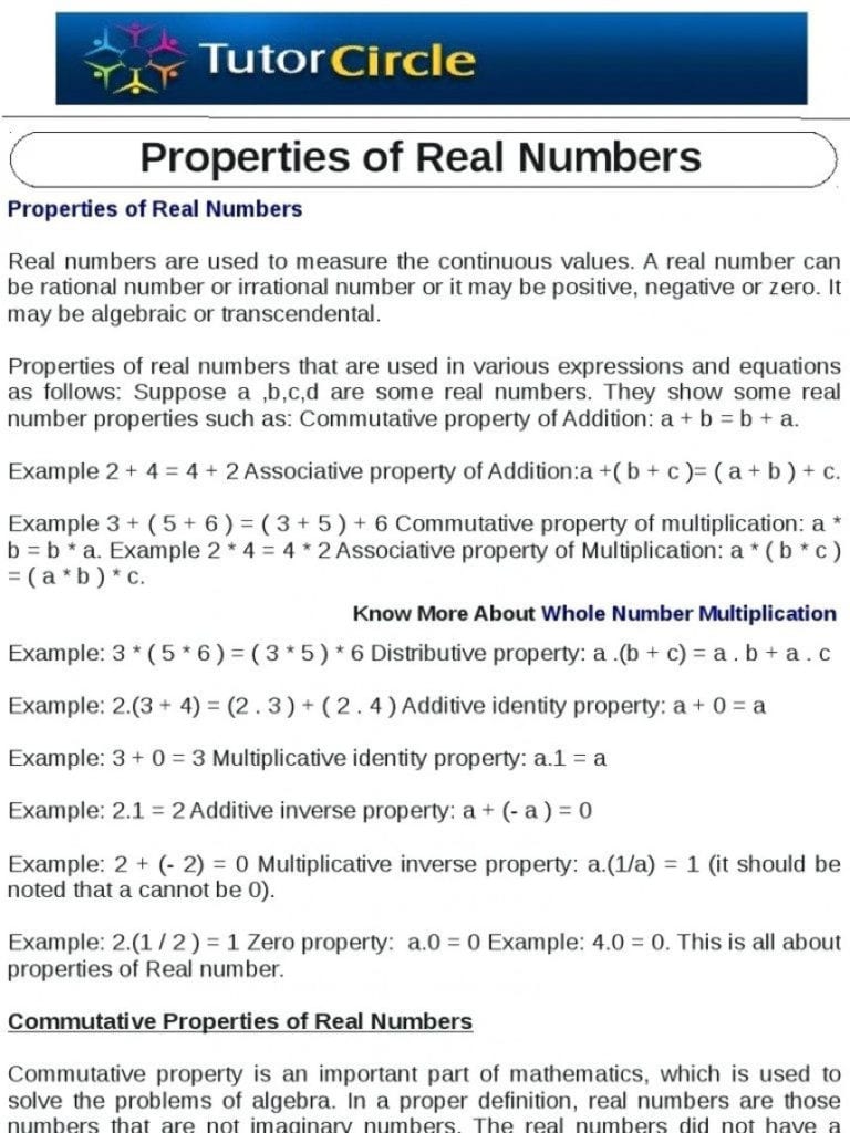 Properties Of Addition And Multiplication Worksheets — db-excel.com