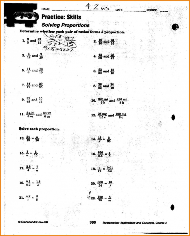 029 7Th Grade Math Proportions Worksheets Worksheet With — db-excel.com