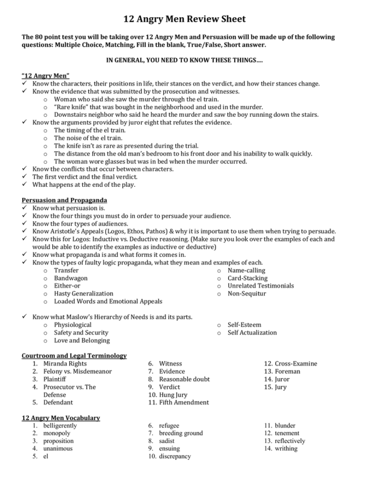 12 Angry Men Test Review Sheet — db-excel.com