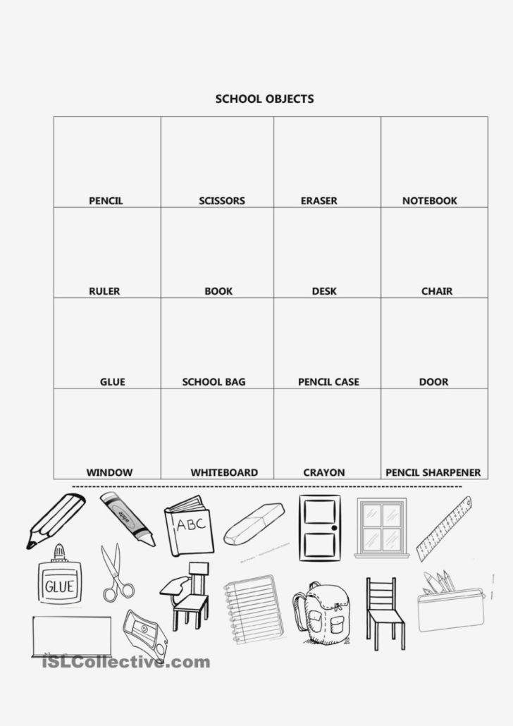 Label School Supplies Worksheet — db-excel.com