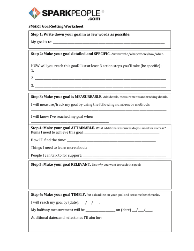 16 Goal Setting Worksheets Pdf Word Pages — db-excel.com