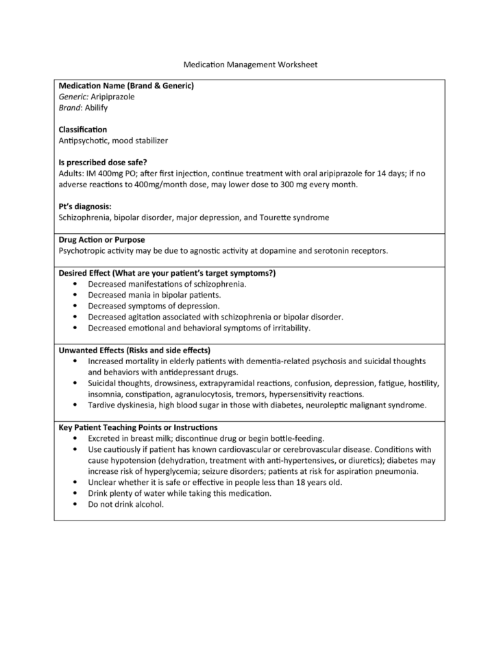2 Medication Management Worksheets Nurs 260 Csusm Studocu — db-excel.com