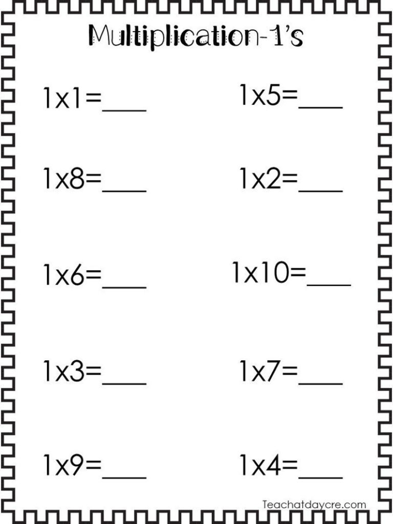 24 Printable Multiplication Worksheets Numbers 112 1St4Th Grade Math ...