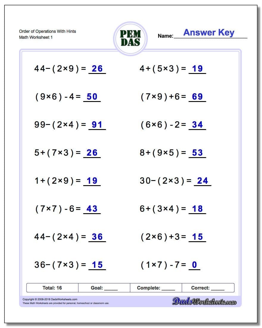 Order Of Operations Worksheet 6Th Grade Db excel Order Of Operations Worksheet 6Th Grade Db excel