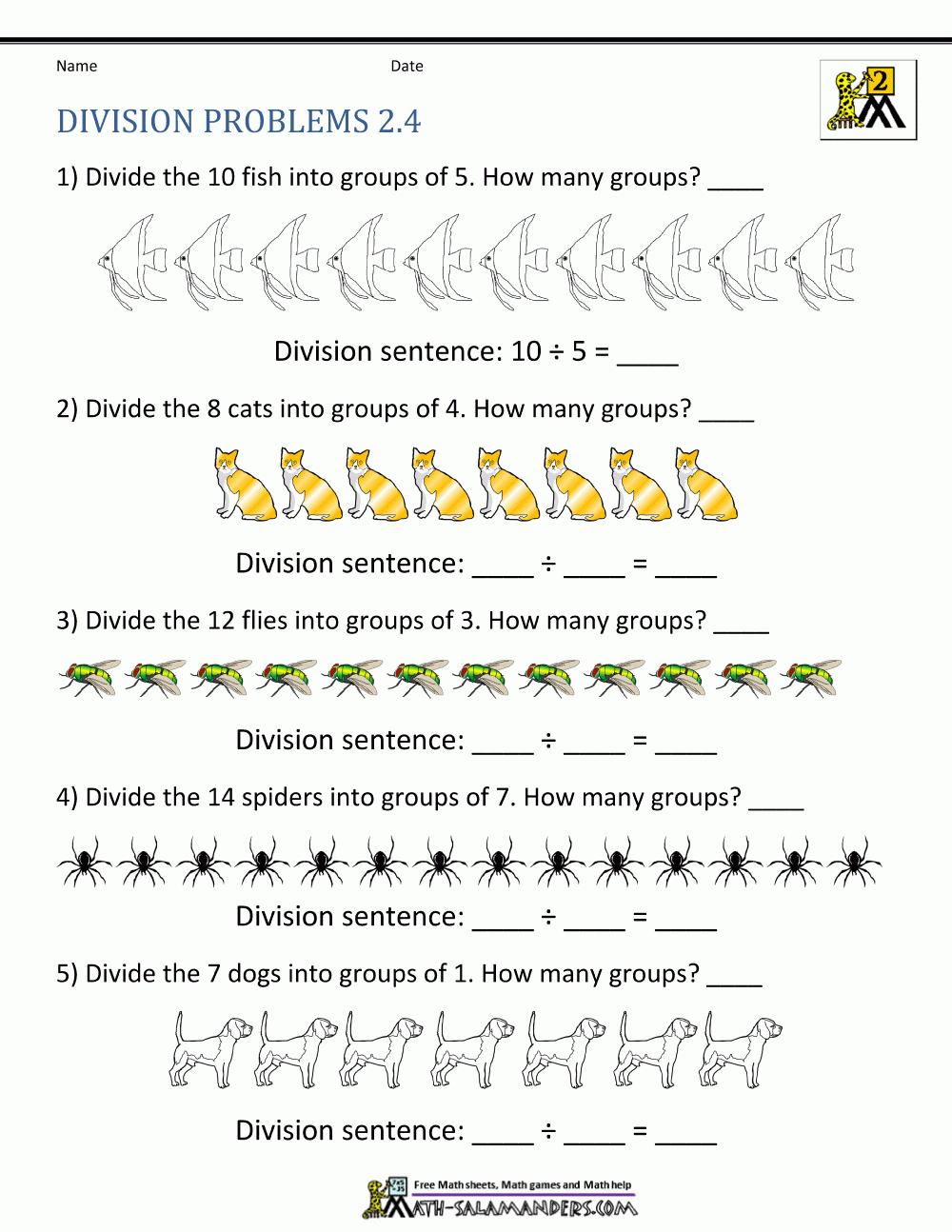 2Nd Grade Division Worksheets Db excel