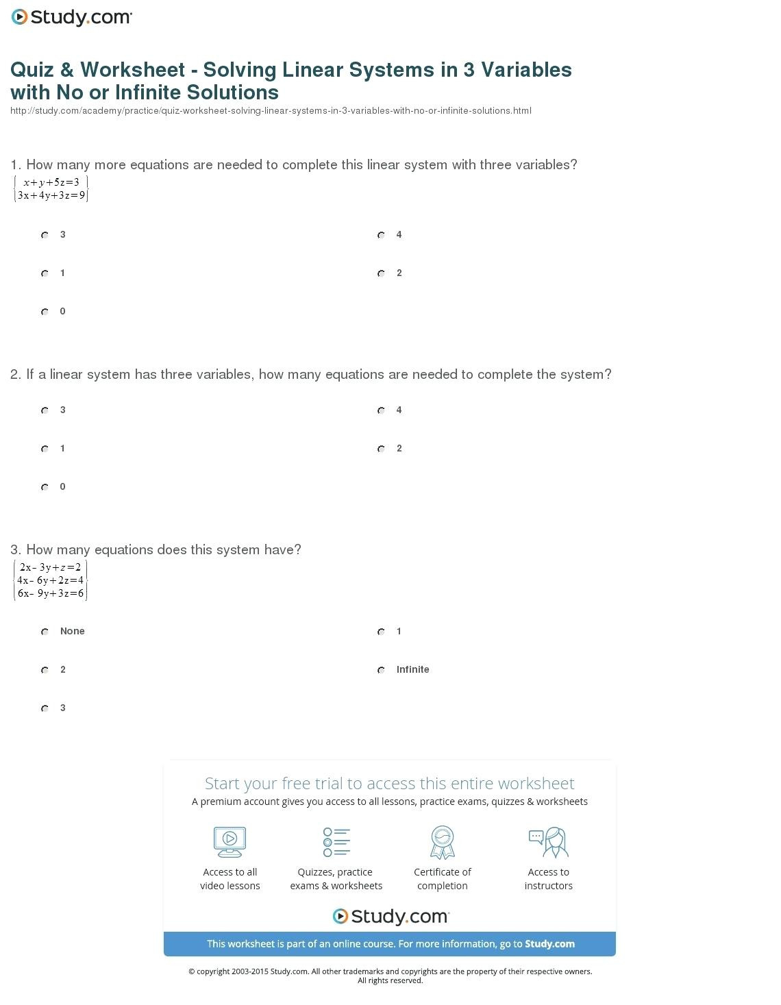 3 Variable System Of Equations Worksheet Math Multi Step Db excel