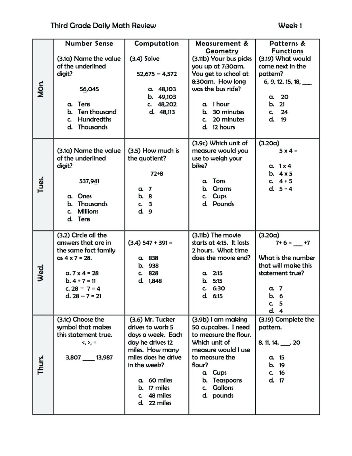 3Rd Grade Reading Staar Test Practice Worksheets For Db excel