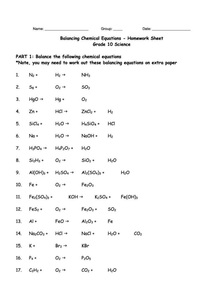 Balancing Chemical Equations Worksheet With Answers Grade 10 Db excel balancing-chemical-equations-worksheet-with-answers-grade-10-db-excel