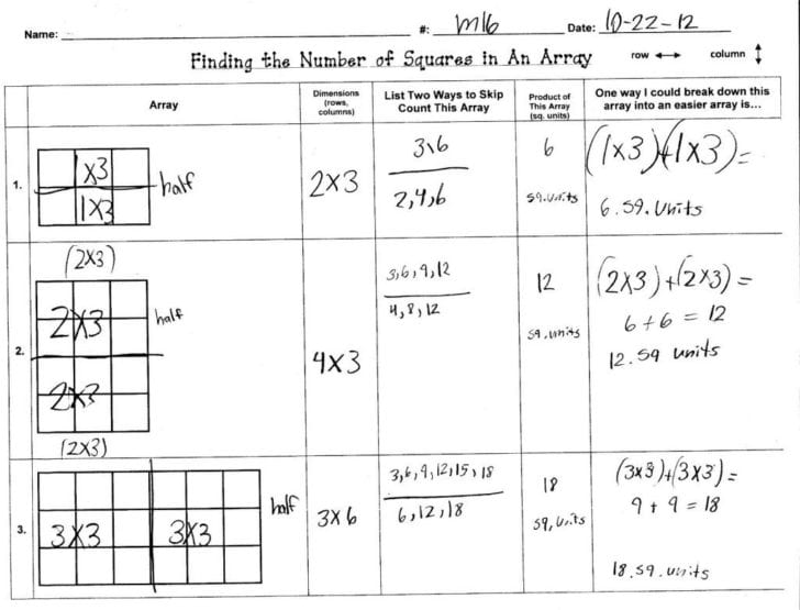 4Th Grade Math Arrays Worksheets Printable Worksheet Page — db-excel.com