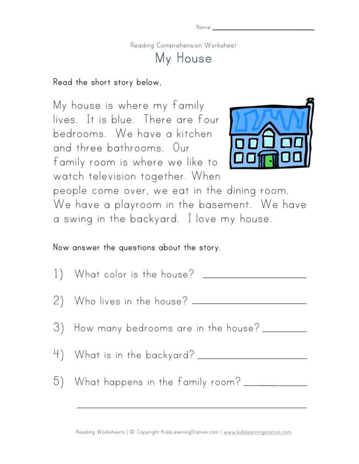 Reading Comprehension For Kids Interactive Worksheet C15