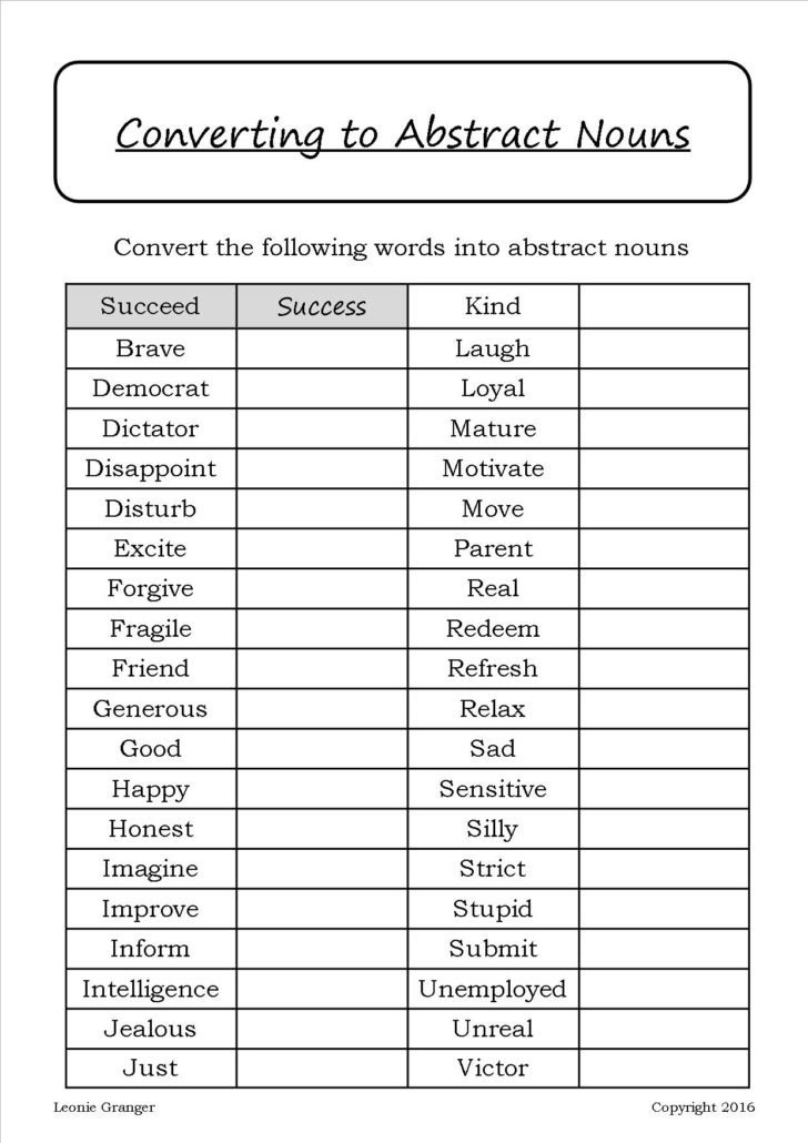 55 Concrete And Abstract Nouns Worksheet Worksheet Concrete — db-excel.com