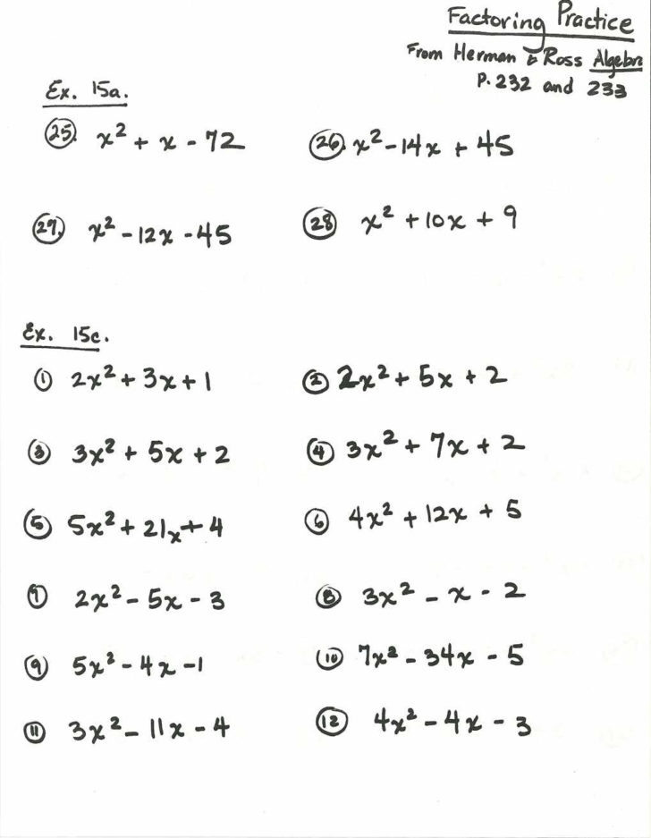 64 Algebra Worksheets Algebra 1 Math Worksheets Www — db-excel.com