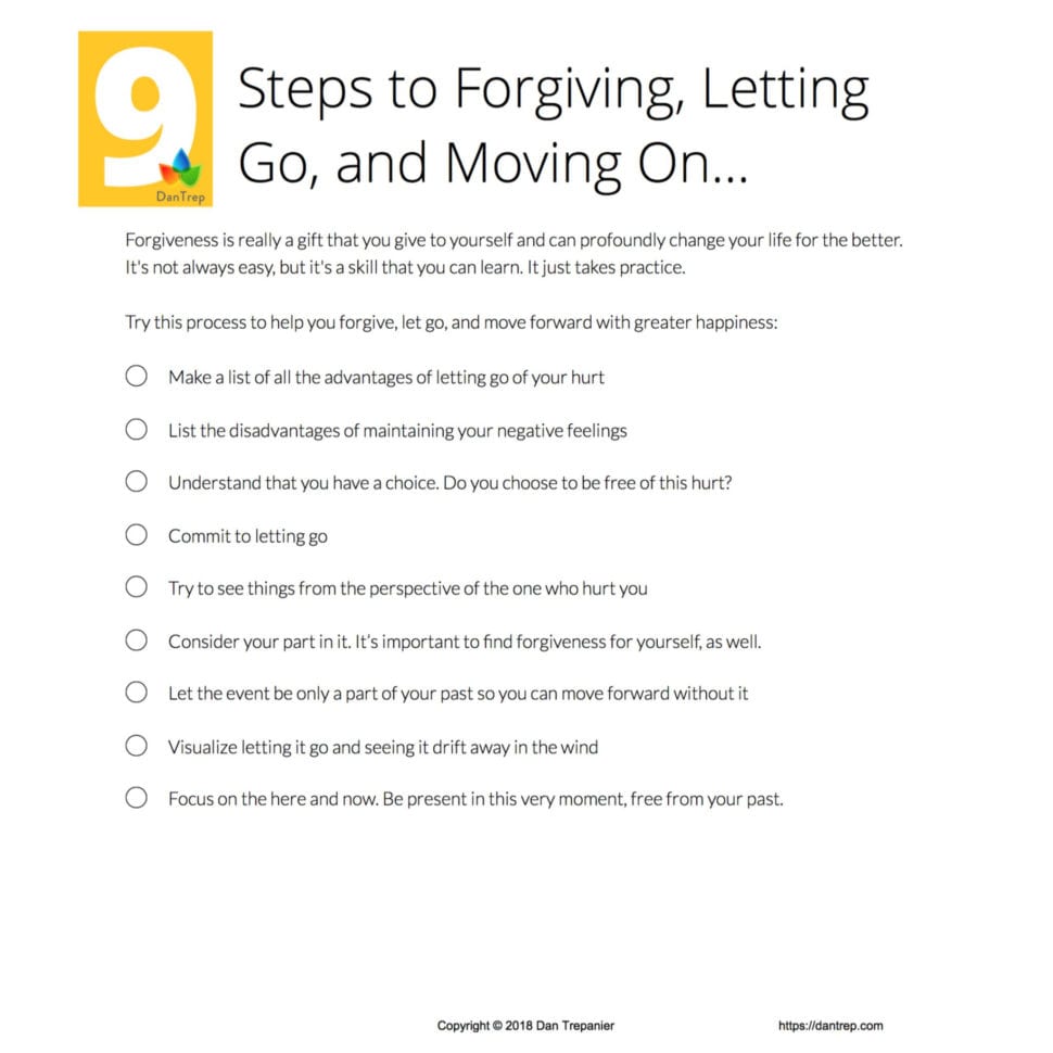 9 Steps To Forgiving Letting Go And Moving On Checklist — db-excel.com