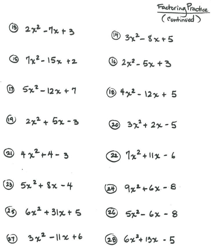 9Th Grade Math Worksheets With Answers And Unforgettable Printable Db