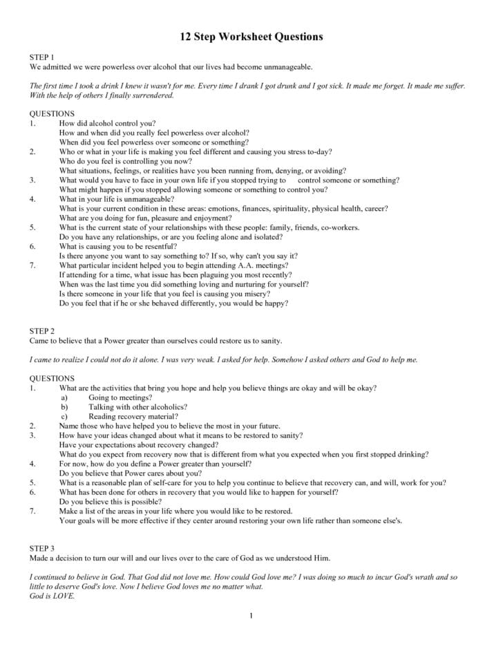 Step 1 Worksheet Aa Approved Step 1 Worksheet Aa Approved