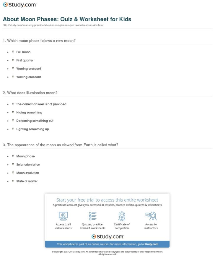About Moon Phases Quiz Worksheet For Kids Study — db-excel.com