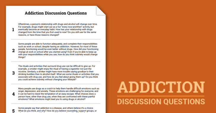 Addiction Discussion Questions Worksheet Therapist Aid — db-excel.com