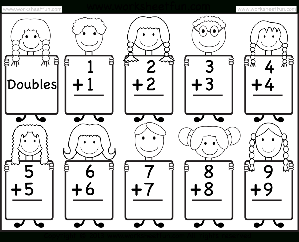 Addition Doubles Facts Worksheet Addition Doubles Facts Worksheet