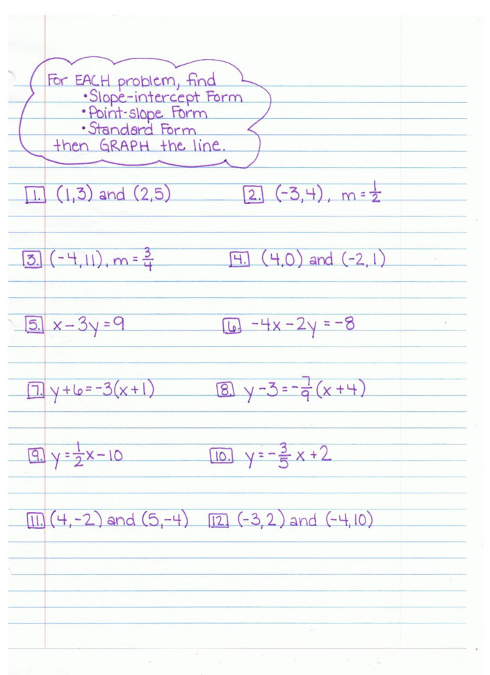 Algebra 1 Worksheets With Answers