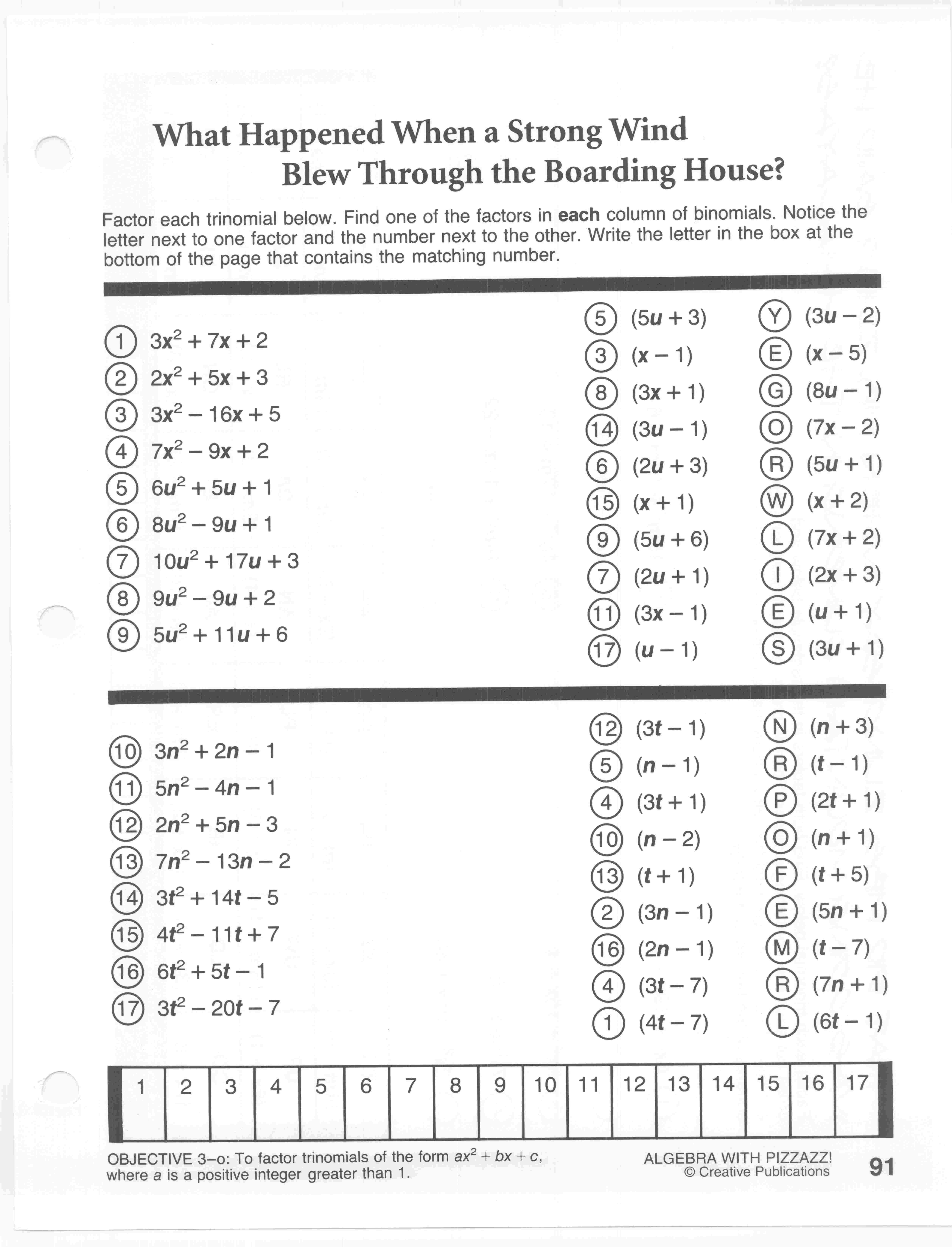 Algebra With Pizzazz Worksheet Answers Algebra With Pizzazz Db excel Algebra With Pizzazz Worksheet Answers Algebra With Pizzazz Db excel