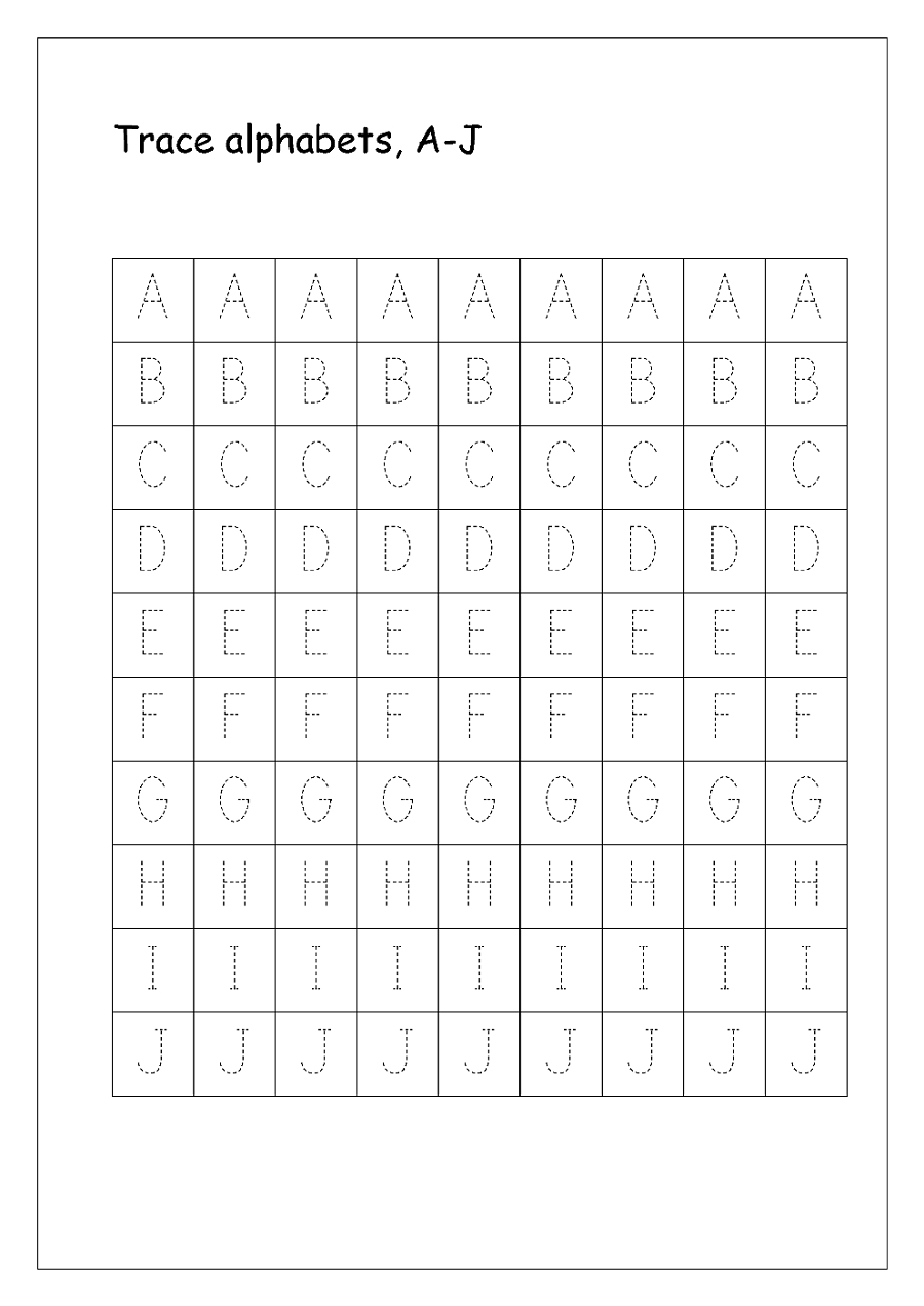 Alphabet Tracing Worksheets For 3 Year Olds Db excel