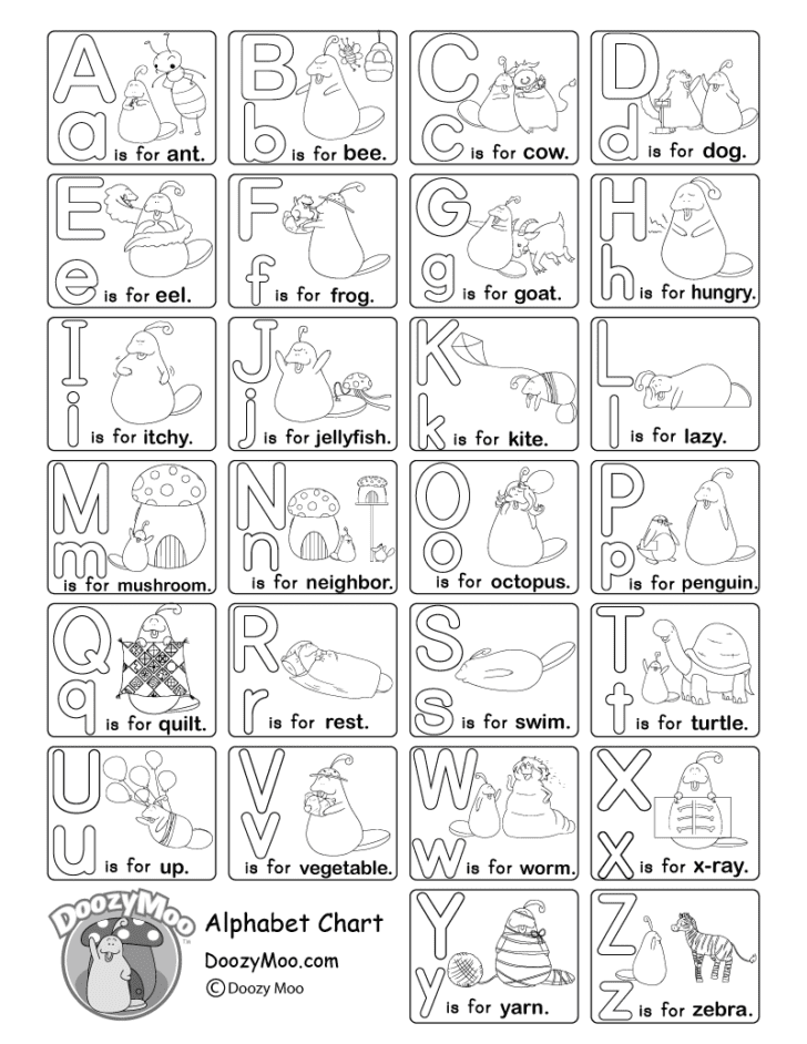 Alphabet Worksheets Free Printables Doozy Moo — db-excel.com