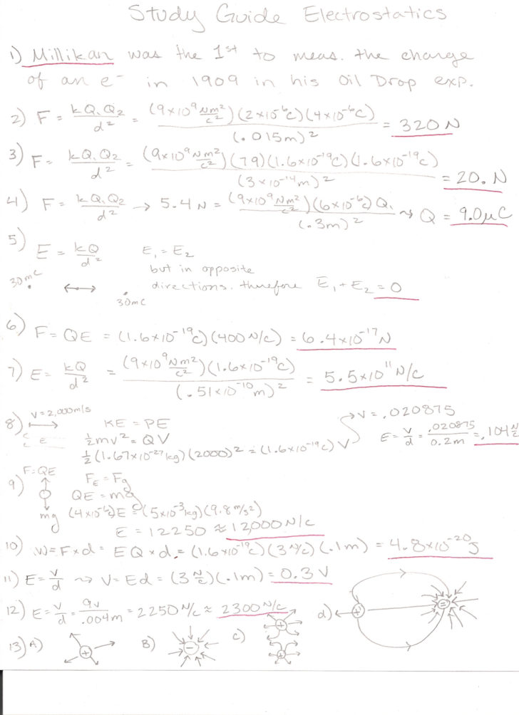 Physics Worksheets With Answers — db-excel.com