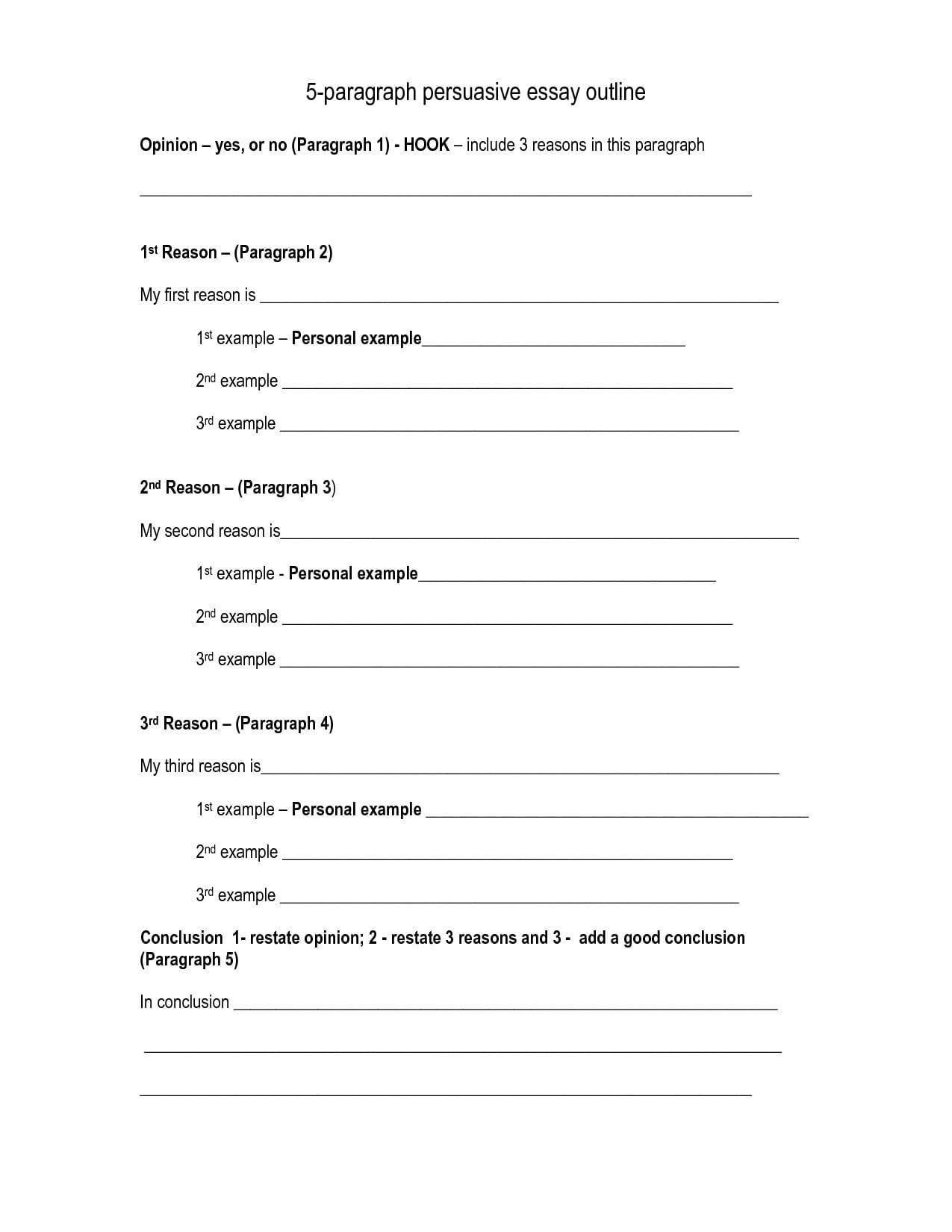 Argumentative Essay Outline Worksheet Db excel