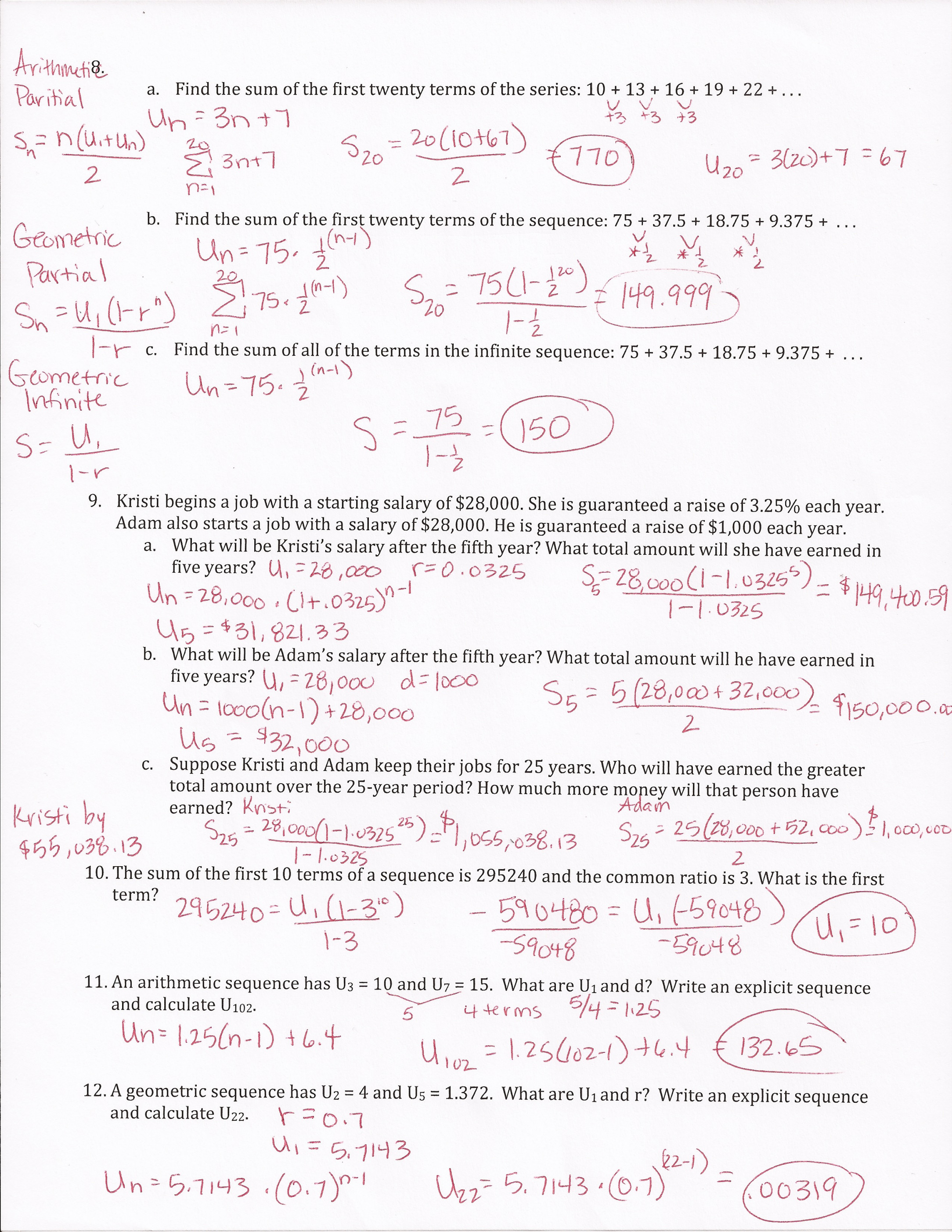 Sequences And Series Worksheet Answers Imsyaf Sequences And Series Worksheet Answers Imsyaf
