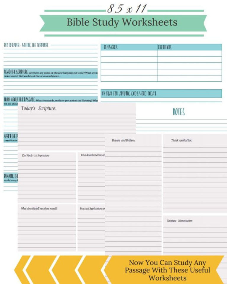 Bible Study Worksheets — db-excel.com