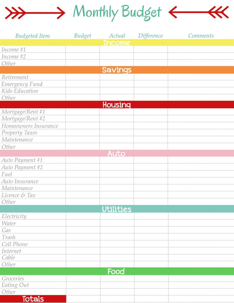 Free Financial Planning Worksheets Db excel